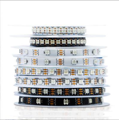 China WS2812 5050 LED Strip 5V IP65 Waterproof 60 LEDs per Meter True Color Dimmable Cuttable for sale