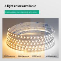China 24V LED Cabinet Light Strip 3000K Warm White Self-Adhesive Monochrome Aluminum IP20 5m for sale