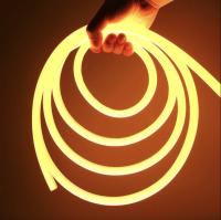 China IP67 Waterproof 360 Degree LED Neon Rope Light 14mm DC24V Flexible Silicone Tube for sale