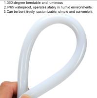China AC220V IP65 Waterproof 360 Degree Round Flexible PVC LED Neon Strip Lamp 16mm for sale