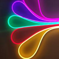 China IP68 LED Neon Strip Light 24V DC Flexible Silicone Rope Light 9W 5M Outdoor Landscape Tape Light for sale