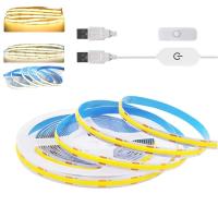 China 24V LED COB Strip Light 320 LEDs 8mm PCB Width IP20 IP67 IP68 Waterproof for sale