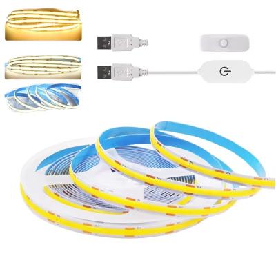 China 24V LED COB Strip Light 320 LEDs 8mm PCB Width IP20 IP67 IP68 Waterproof for sale