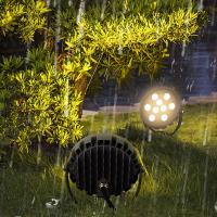 China Round Flood Light Outdoor Waterproof LED Spot Light 18W 27W Garden Lamp for Lawn Tree for sale