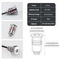 China IP68 Waterproof Mini LED Recessed Underground Light DC12V 24V for Outdoor Garden Pool Step for sale