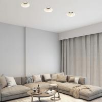 China Borderless Recessed Hotel Ceiling Light Anti-glare Pre-embedded Downlight COB 220V Aluminum CRI 90 for sale