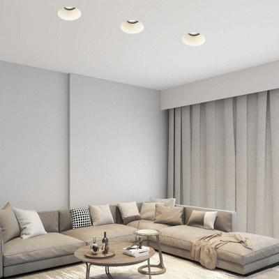China Borderless Recessed Hotel Ceiling Light Anti-glare Pre-embedded Downlight COB 220V Aluminum CRI 90 for sale
