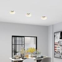 China Borderless Recessed Hotel Ceiling Light Anti-glare Pre-embedded Downlight COB 220V Aluminum CRI 90 for sale