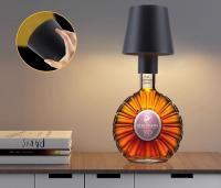China Touch Control Rechargeable LED Bottle Table Lamp 3 Color Wireless Night Light with USB Charging Ports for sale