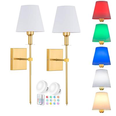 China LED Modern Classical Wall Lamp Bedside Reading Hotel Wall Light Brass RGB 31x18x18cm for sale