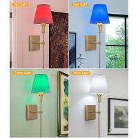 China LED Modern Classical Wall Lamp Bedside Reading Hotel Wall Light Brass RGB 31x18x18cm for sale
