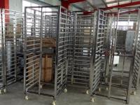 China High Grade Stainless Steel Oven Trolley Rack , 12 Layers Ss Tray Rack Trolley for sale