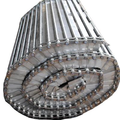 China Carbon Steel Metal Conveyor Belts Plate Link Conveyor Belt For Food for sale