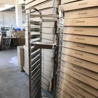 China aluminum alloy Bakery Racking Trolley With Trays Rod support for sale
