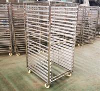 China Chromate Plating Bakers Trolley With Trays Titanium Stainless Steel Material for sale
