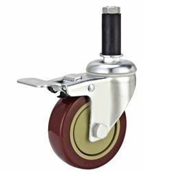 China 04-Medium duty caster Screw with rubber sleeve caster for sale