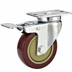 China 04-Medium duty caster Swivel brake PVC caster wheel for sale
