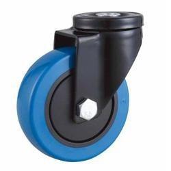 China 04-Medium duty caster Blue PVC bolt hole caster for sale