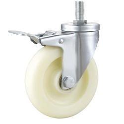 China Screw thread braking caster wheels for sale