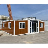 China Luxury Modern Style Foldable Expandable Container House With Fiber Cement Board Floor for sale