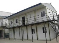 China 2 Floor Flat Pack Prefab Container Van House With Light Steel Frame Sandwich Panel Wall for sale