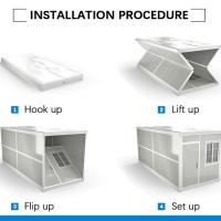 China Standard 40ft Folding Container House Mobile Flat Pack Prefab Home for sale