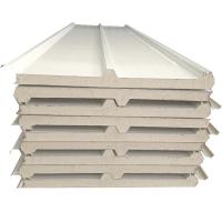 China Insulated Wall Rock Wool Roof Sandwich Panels With PU Polyurethane Core Material for sale