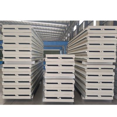 China WHITE PPGI Polyurethane Foam Sandwich Panels for Insulated Freezer Storage Walls and Roofs for sale
