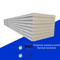 China Polyurethane PU Sandwich Panel Fireproof 50 - 200mm Thiskness For Cold Room for sale
