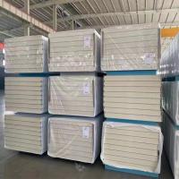 China 200mm Polyurethane Foam Sandwich Wall Panel Lightweight Prefab House Material for sale