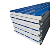 China White Blue Polystyrene EPS Sandwich Roofing Panels For Large Span Structure Workshop for sale