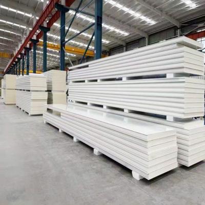 China 30-200 Mm Thickness PU Sandwich Panel with Mortar Paper Surface Material and Polyurethane for sale