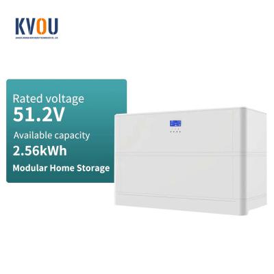 China 51.2V 50Ah 2.56kWh Home Lithium Battery Pack Stacked For Solar System for sale