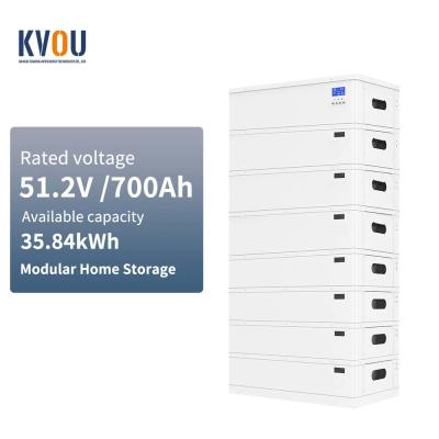 China 51.2V 700Ah Stackable Lithium Battery Pack 35kwh High Capacity for sale