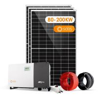China Grid Tie Home Battery System 80KW 200KW Solar System For Commercial Use TUV for sale