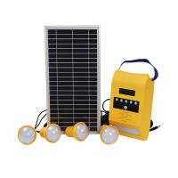 China LiFePO4 Battery With 4 Bulb Portable Solar Lighting System Phone Charger Power Station for sale