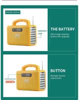 China 12v 7000mAh Small Solar Lighting System With 3 Led Bulb Kit And Mp3 FM Radio for sale
