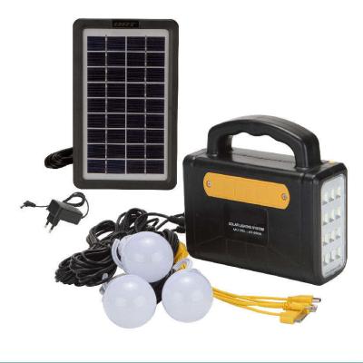 China Built In Bluetooth Portable Solar Panel Light Kit 9v3w Home Indoor Mobile Charging for sale
