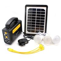 China Built In Bluetooth Portable Solar Panel Light Kit 9v3w Home Indoor Mobile Charging for sale