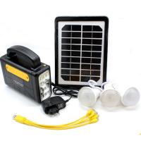 China Built In Bluetooth Portable Solar Panel Light Kit 9v3w Home Indoor Mobile Charging for sale