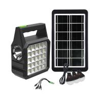 China Home Mini Solar Lighting System 80W Indoor Energy Saving Flashlight With Panel for sale
