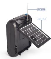 China Outdoor Mini Solar Lighting System Kit With Speakers 3 TF FM USB All-In-One for sale
