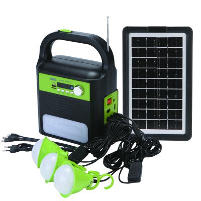 China Solar Lighting System With Music And FM Radio Function Home Solar Energy System Kits for sale