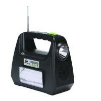 China 4500mah Solar Charging Lighting System Kits With Music And FM Radio Function for sale