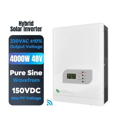 China 4000w 48v Hybrid Inverter Single Phase Solar Inverter With Charger For Pumps for sale
