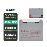 China Storage Battery 12V 33Ah Lead Acid GEL Battery For Solar Power System for sale