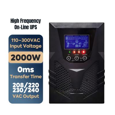 China Pure Sine Wave 220V 110V 1KVA 3KVA 10KVA 15KVA UPS Power Supply Online 2KW 10KW for sale
