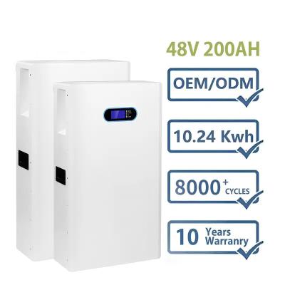 China Power Wall Battery 5/10 KWh Off Grid System Lithium Ion Solar Battery With Rated Voltage 51.2V for sale