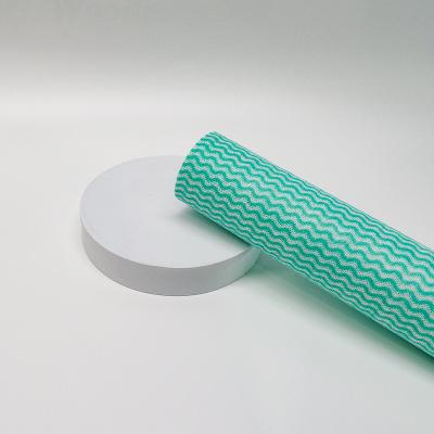 China Viscose Polyester Kitchen Cleaning Wipes Printed Absorbent Reusable 100gsm for sale