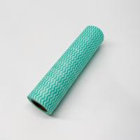China Viscose Polyester Kitchen Cleaning Wipes Printed Absorbent Reusable 100gsm for sale